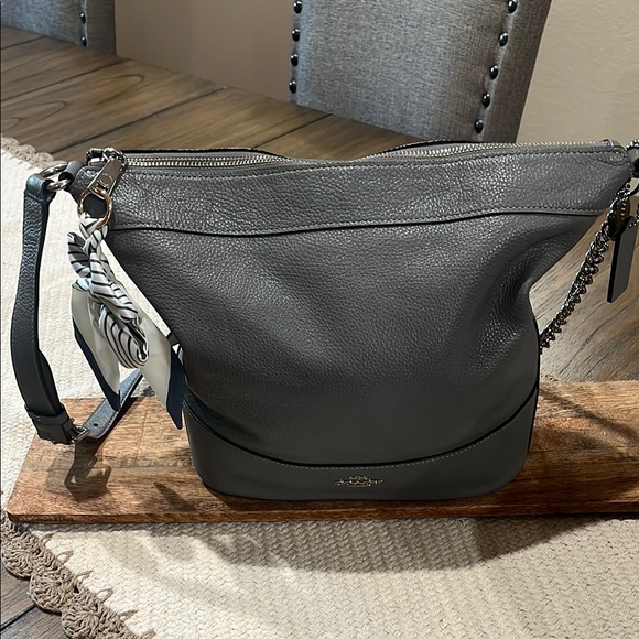 Coach | Bags | Coach Gray Leather Womens Bag | Poshmark